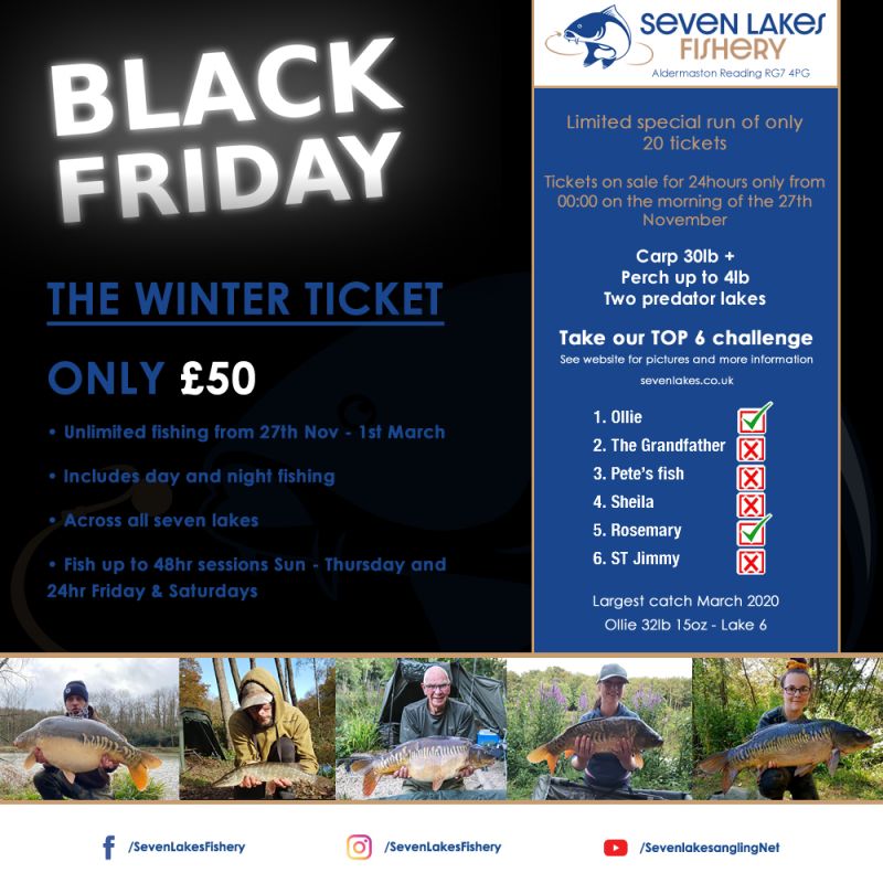 Black Friday – The Winter Ticket – Seven Lakes Fishery | Day Ticket ...
